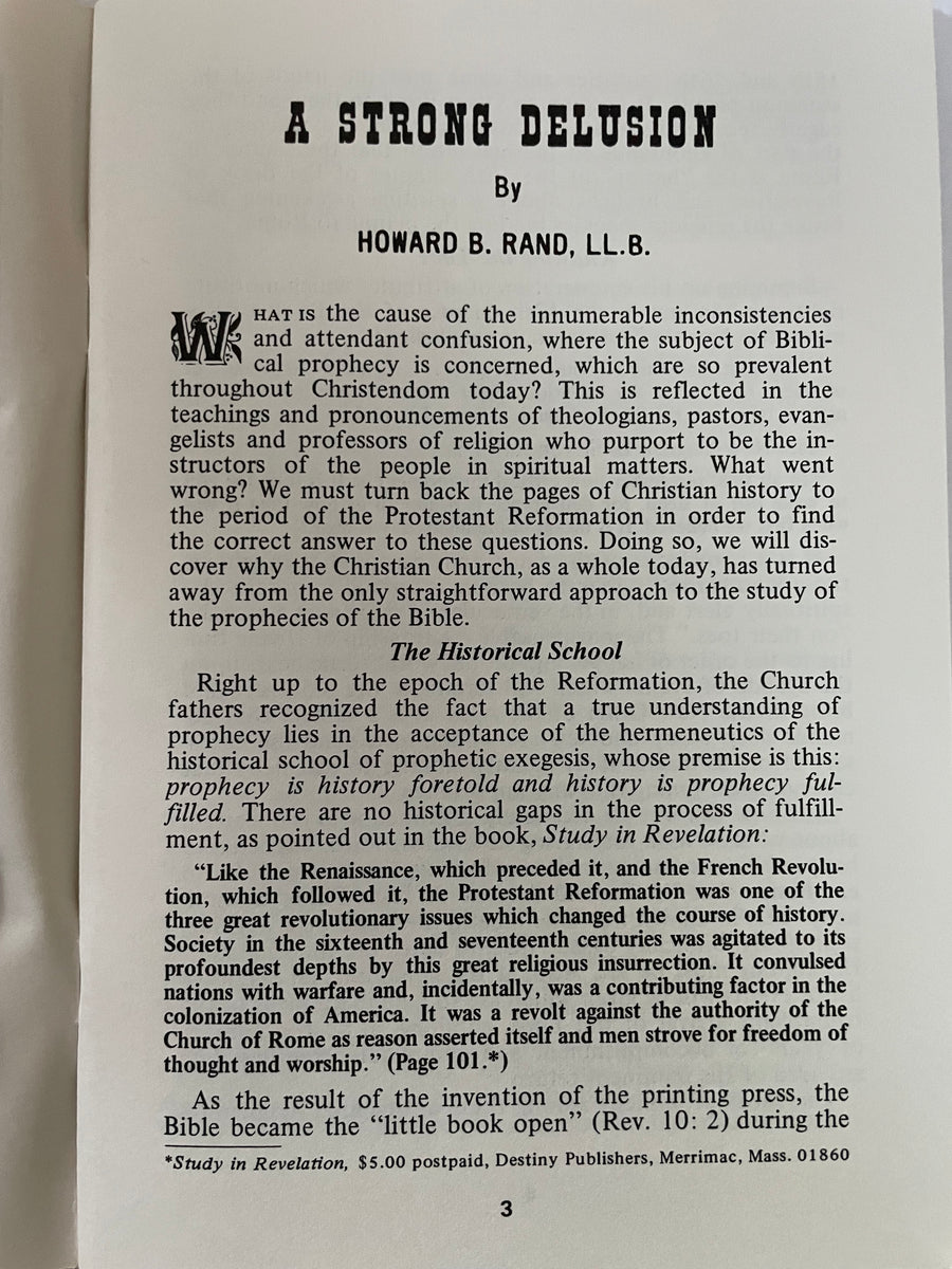 A Strong Delusion – Destiny Publishers