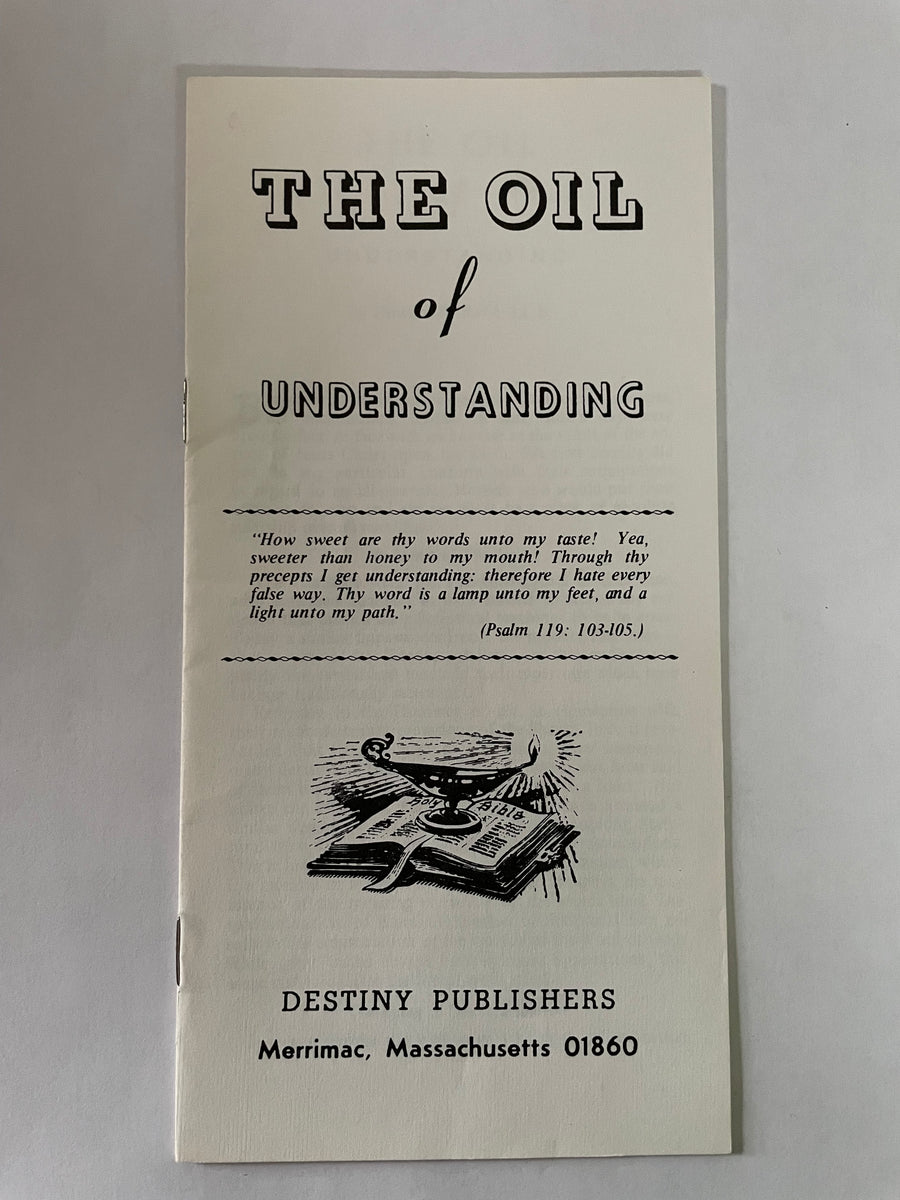 The Oil of Understanding – Destiny Publishers