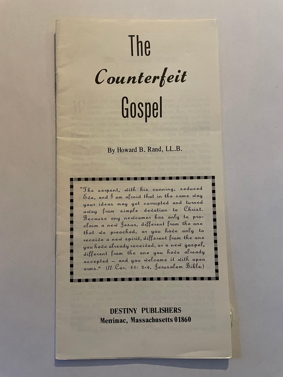 The Counterfeit Gospel – Destiny Publishers